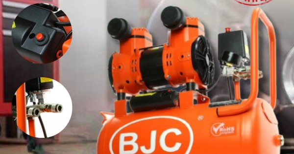 Монофазен безмаслен бутален компресор за въздух BJC JN1500A 1.5 kW, 220 л/мин, 8 бара, 24 литра